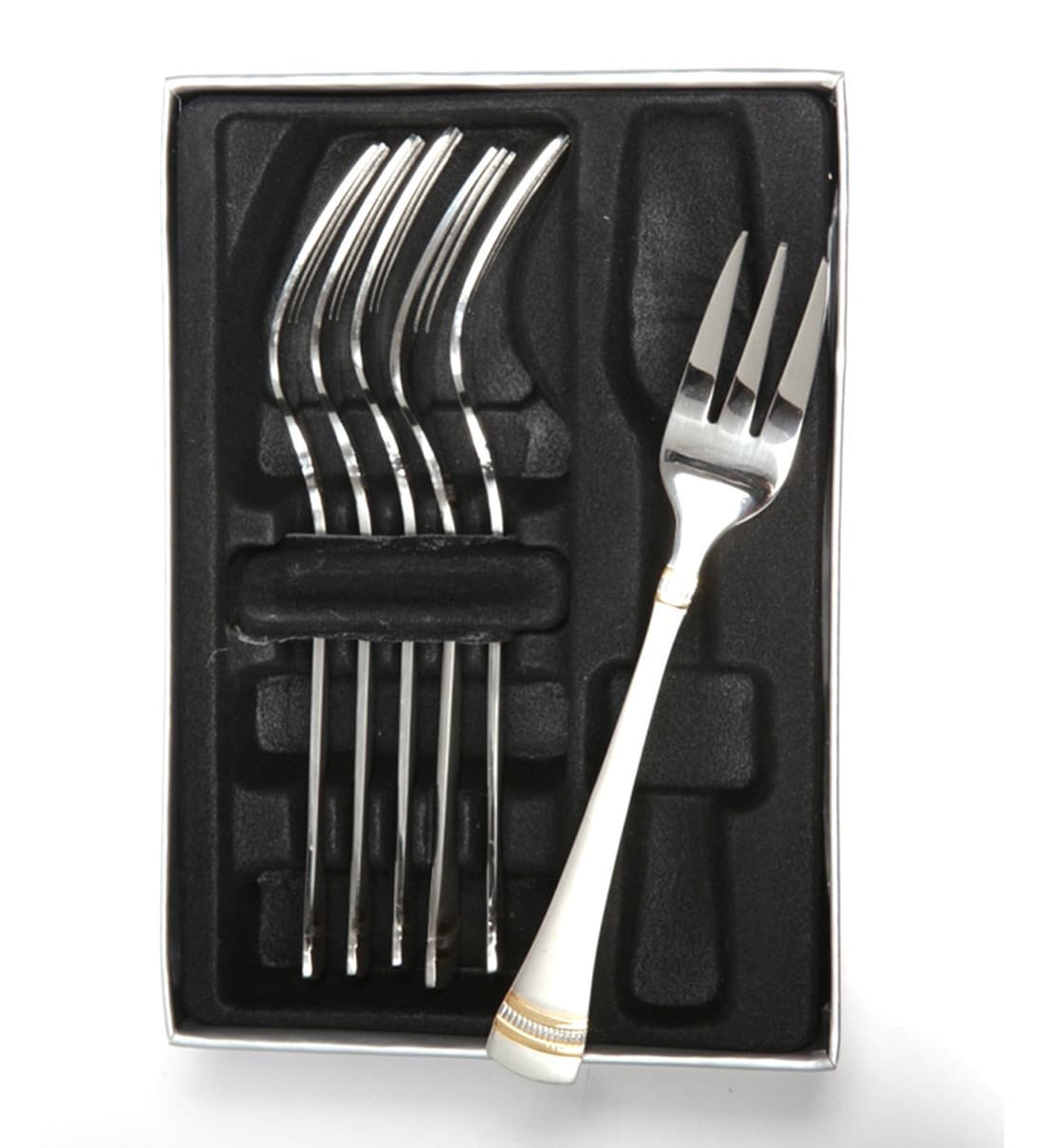 Buy Stainless Steel Reviera Cake Forks Set of 6 by Mullich Online ...