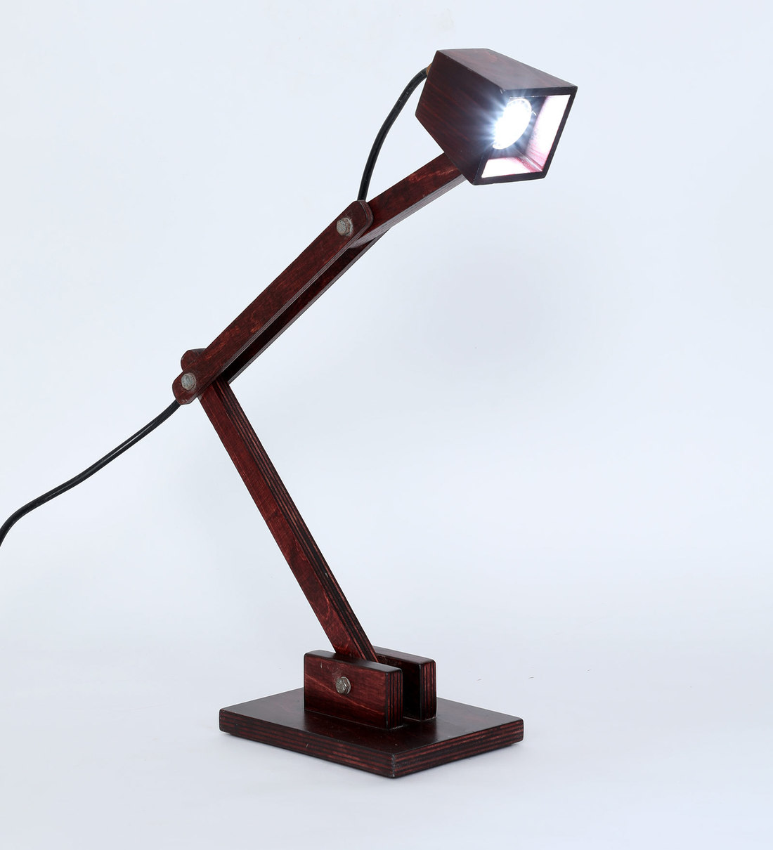 Buy Multi Angle Red Mahogany Shade Study Lamp With Birch Ply Base By ...