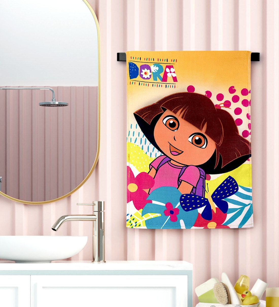 Buy Multicolor Cotton Dora Cartoon 400 GSM Bath Towel at 31% OFF by ...