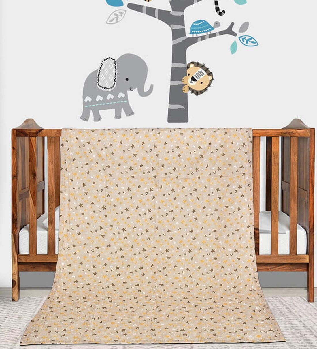 Buy Multicolor Cotton Reversible Anti Fungal Pack of 1 Crib Size Kids ...