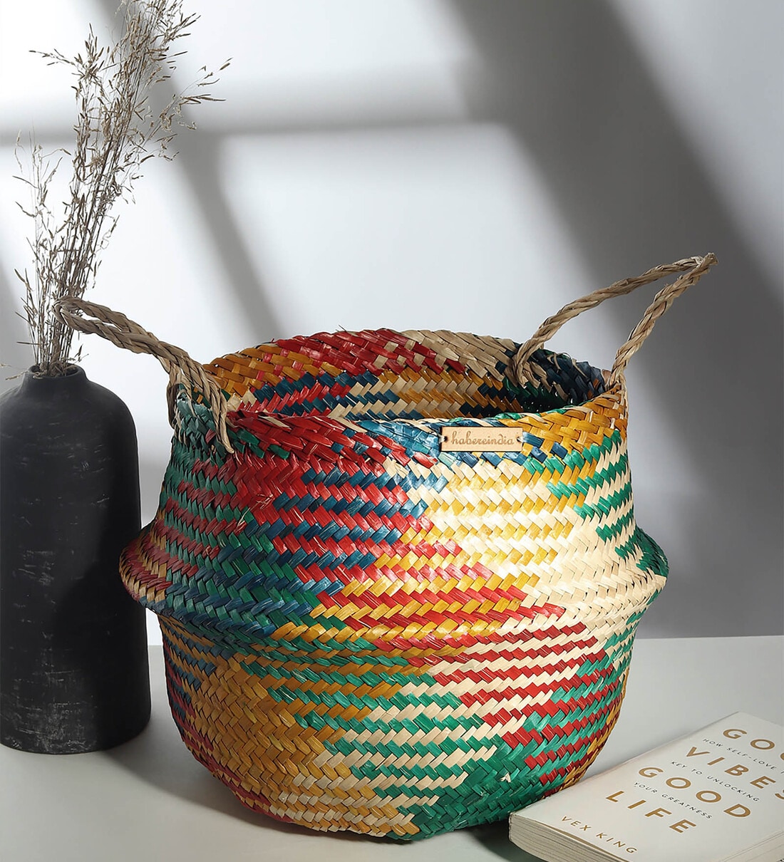 Buy Multicolor Fibre Plant Basket - Small at 61% OFF by Habereindia ...