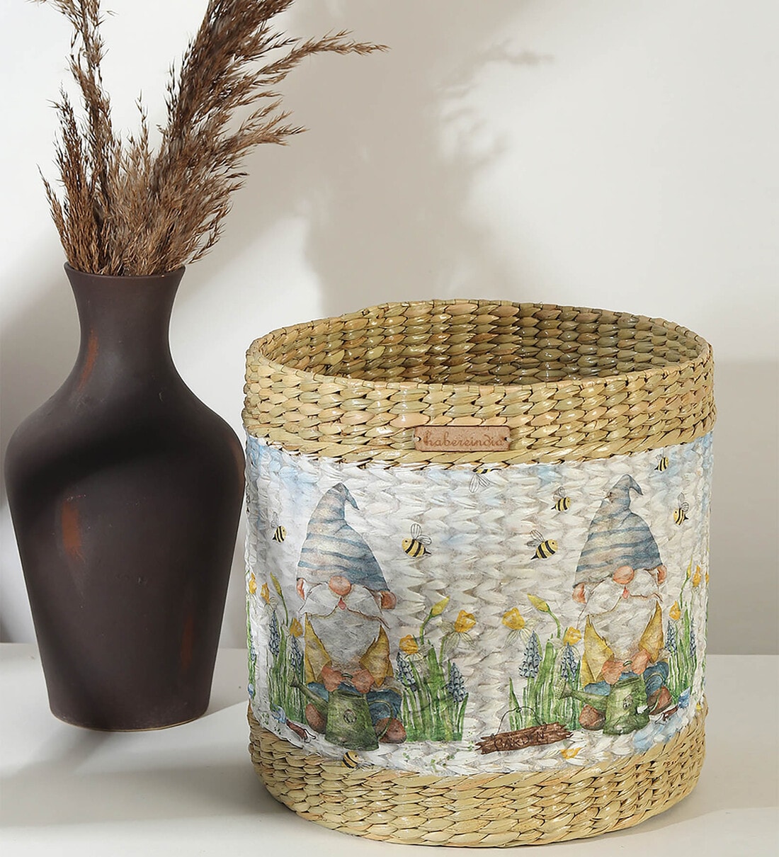 Buy Multicolor Fibre Plant Basket at 72% OFF by Habereindia | Pepperfry