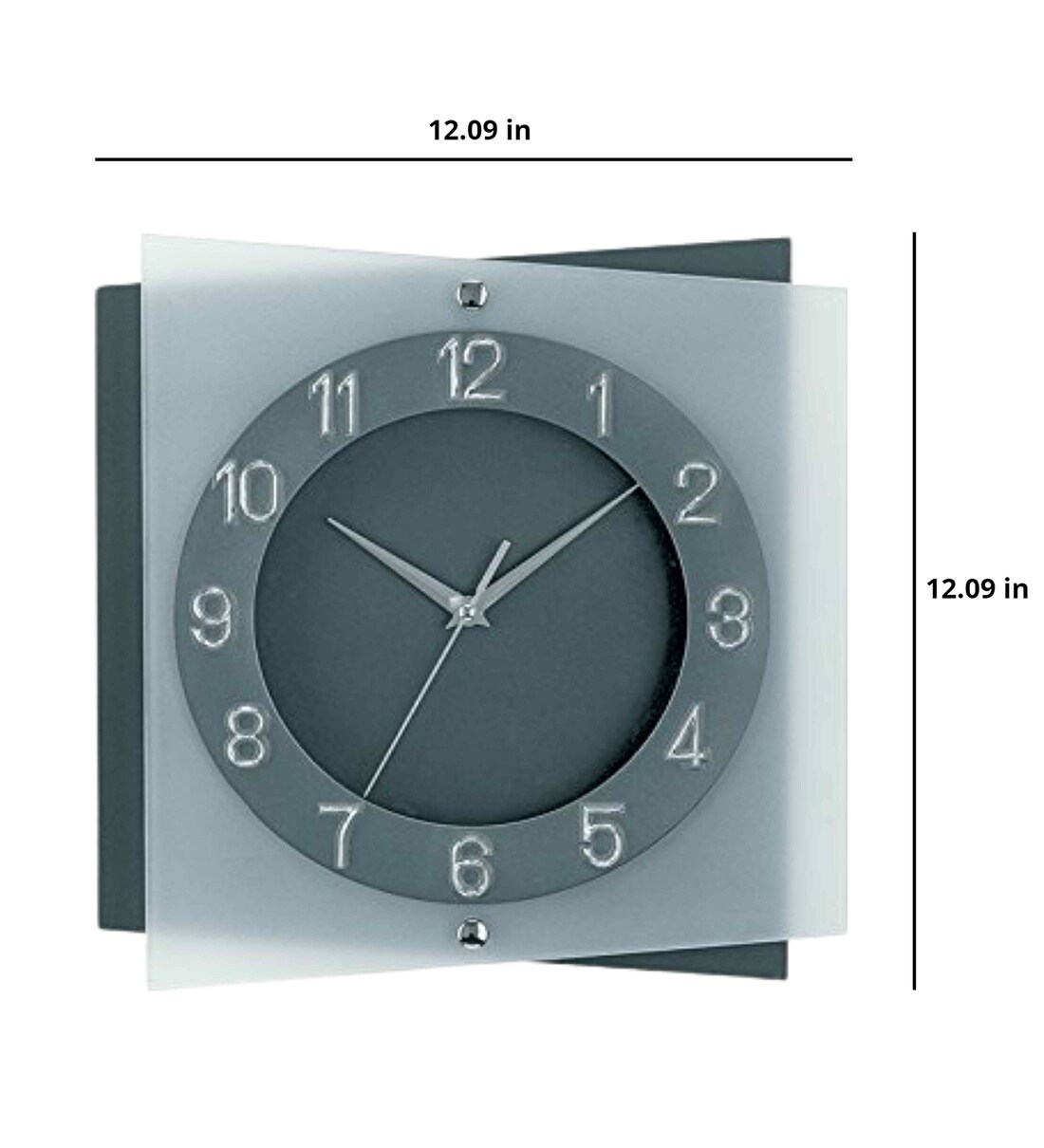 Buy Multicolor Glass Framed Analog Wall Clock by AMS Clocks Online ...