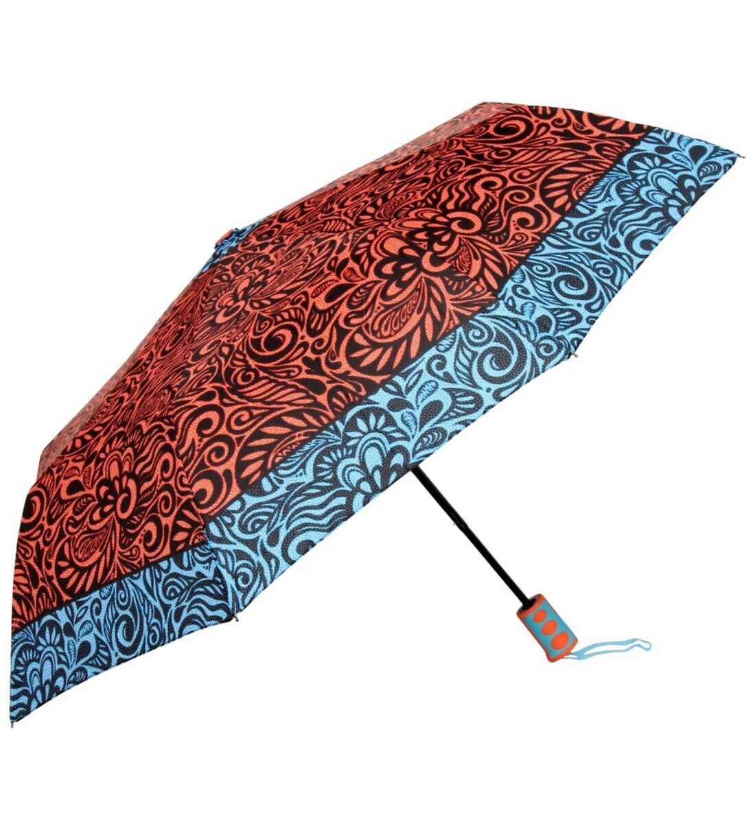 Buy Multicolor Nylon Symmteric Print fold Umbrella Online - Umbrellas ...