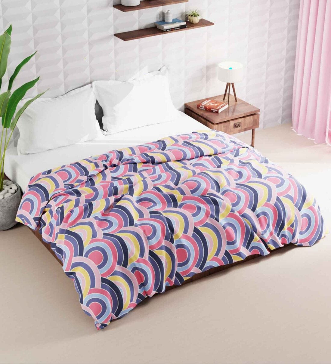 Buy Multicolor Polyester 150 Mild Winter Double Bed Comforter by BIANCA ...