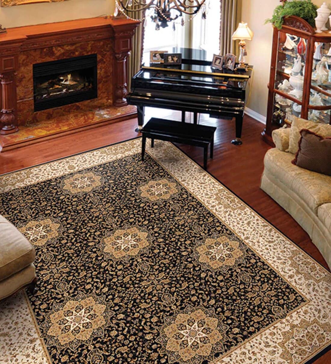 Buy Multicolor Polypropylene Vintage 4 x 6 Feet Machine Made Carpet by ...