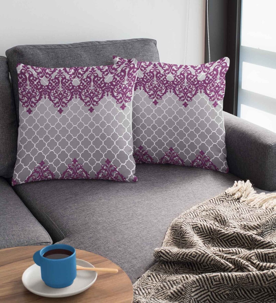 Buy Multicolor Satin Ethnic motif 16x16 inches Cushion Covers (Pack of ...