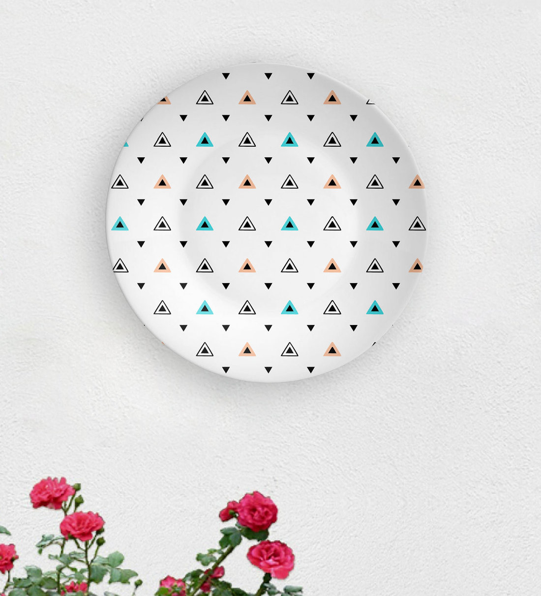 Buy White Ceramic Triangles Play Decorative Wall Plate at 40% OFF by ...