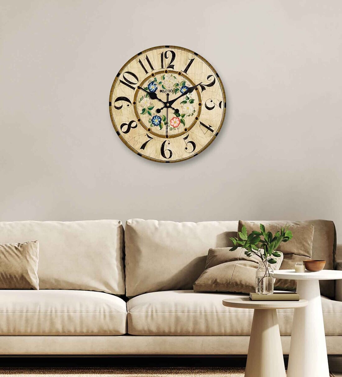 Buy Iskra Multicolour Engineered Wood Wall Clock at 60% OFF by Olive ...