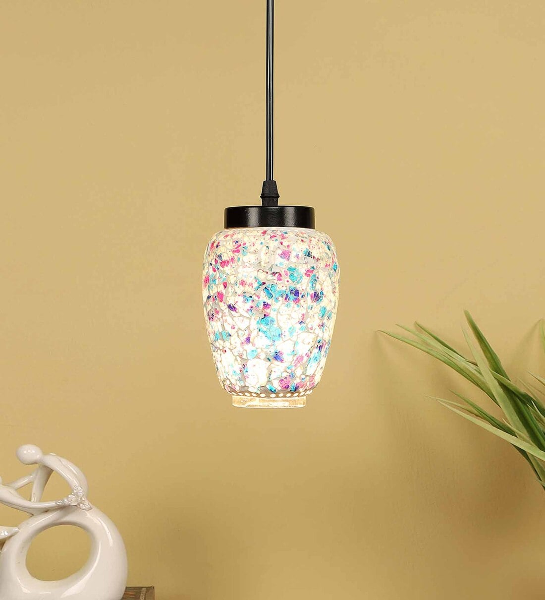 Buy Idris Multicolour Glass Hanging Light at 51% OFF by New Era | Pepperfry
