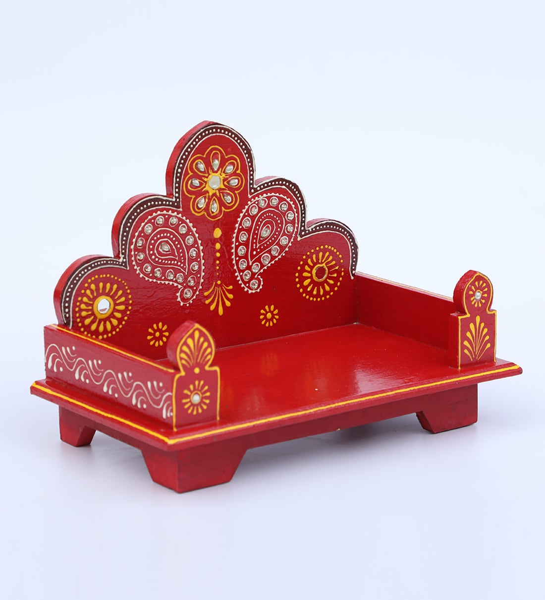 Buy Multicolour MDF Hand Painted Pooja Shelf By Padmavati Art Creations ...