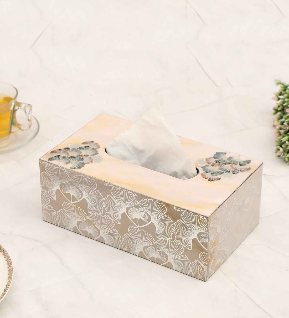 Buy Multicolour MDF Wood New Flower Tissue Box at 41% OFF by The Home ...