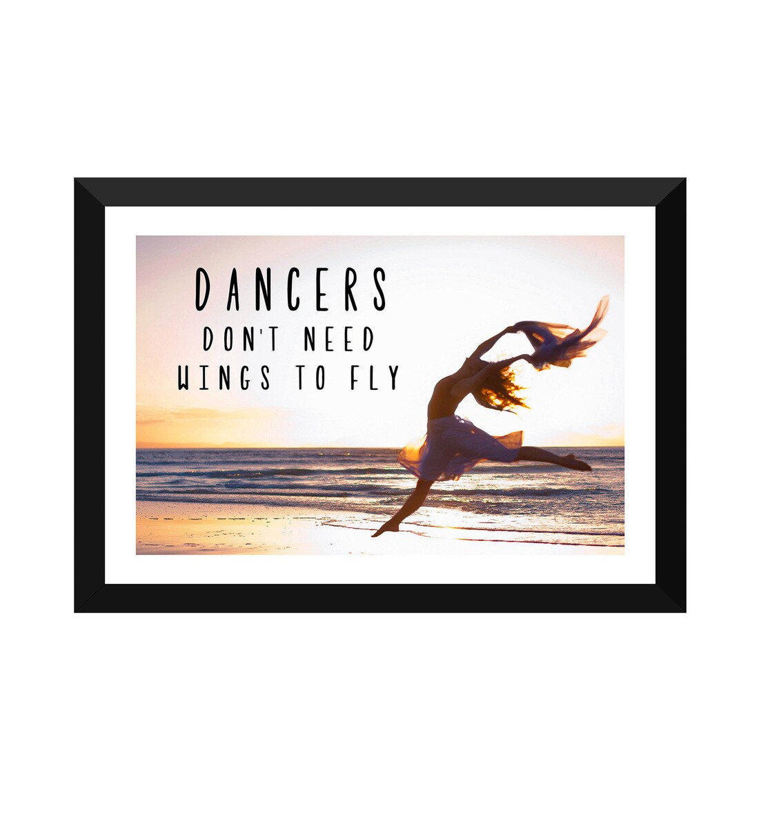 Buy Multicolour Paper Dancers Dont Need Wings To Fly Positive Quote Poster By Tallenge Online 