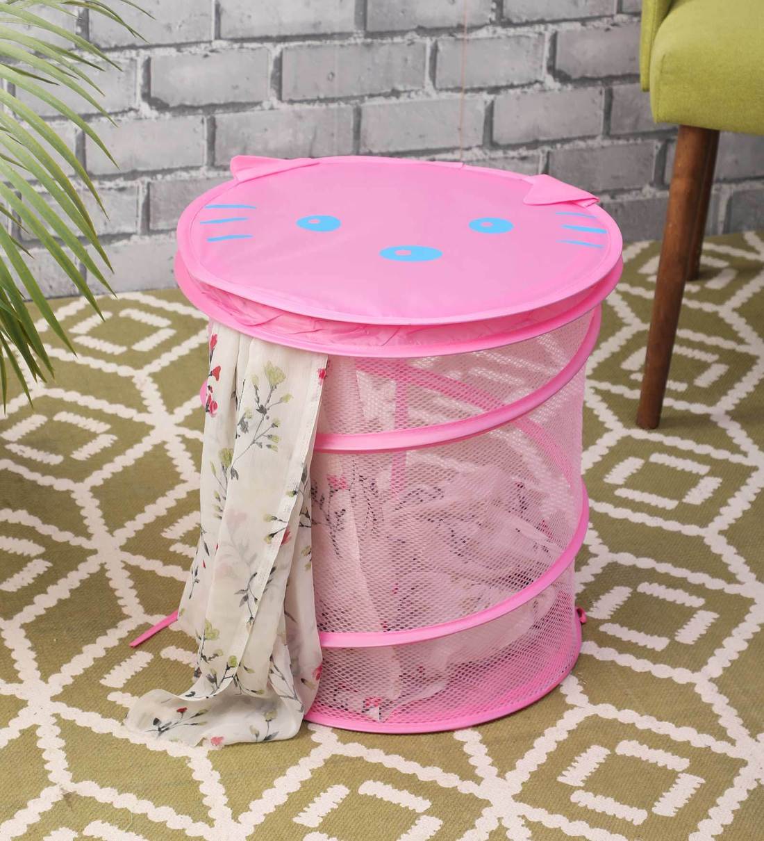 Buy 20 Ltr Polyester Laundry Basket In Pink at 14% OFF by Muren | Pepperfry