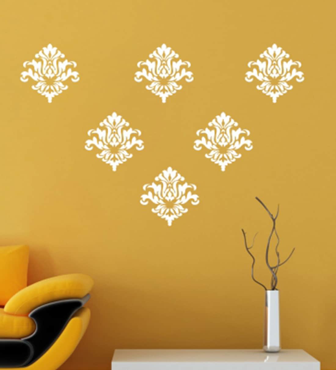 Buy Multicolour Vinyl White Motif Wall Sticker By Wall Attraction ...