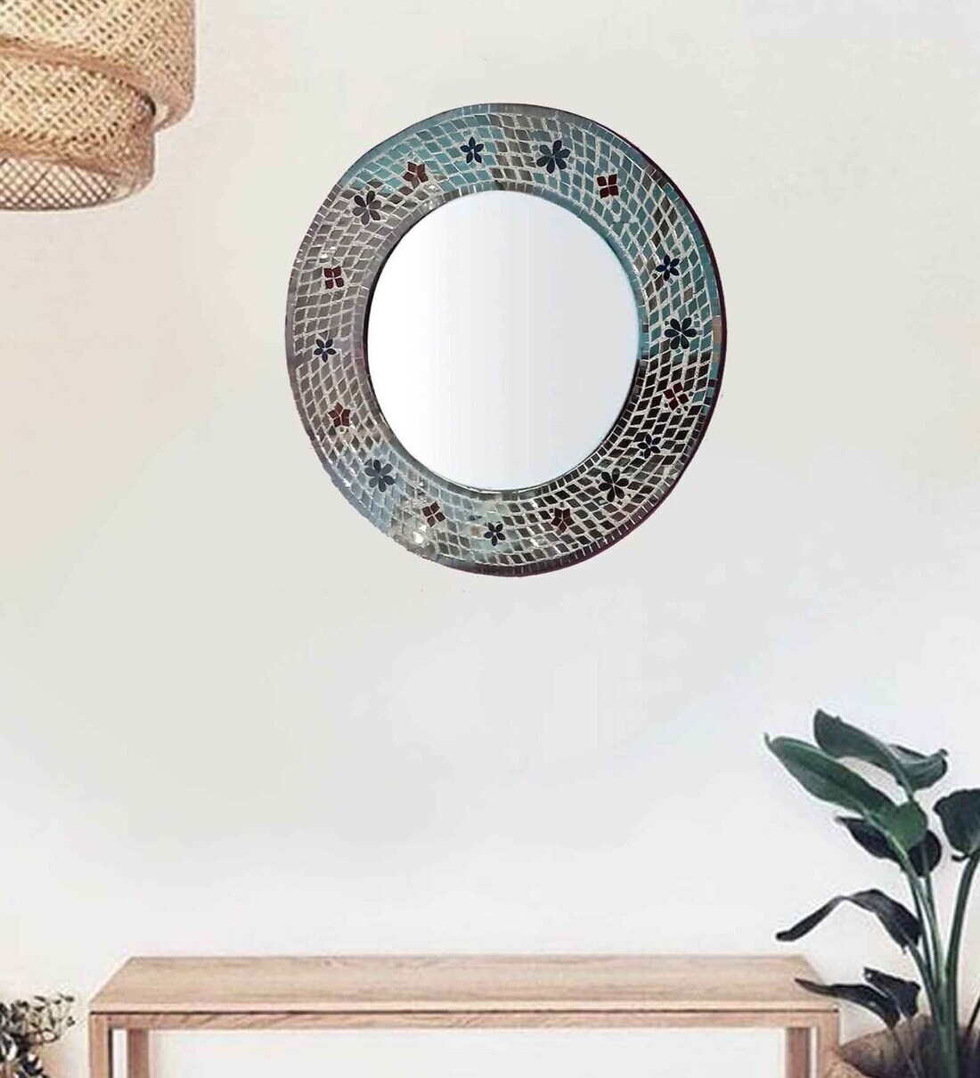 Buy Multicolour Wood Decorative Wall Mirror by GIG Handicrafts at 29% ...