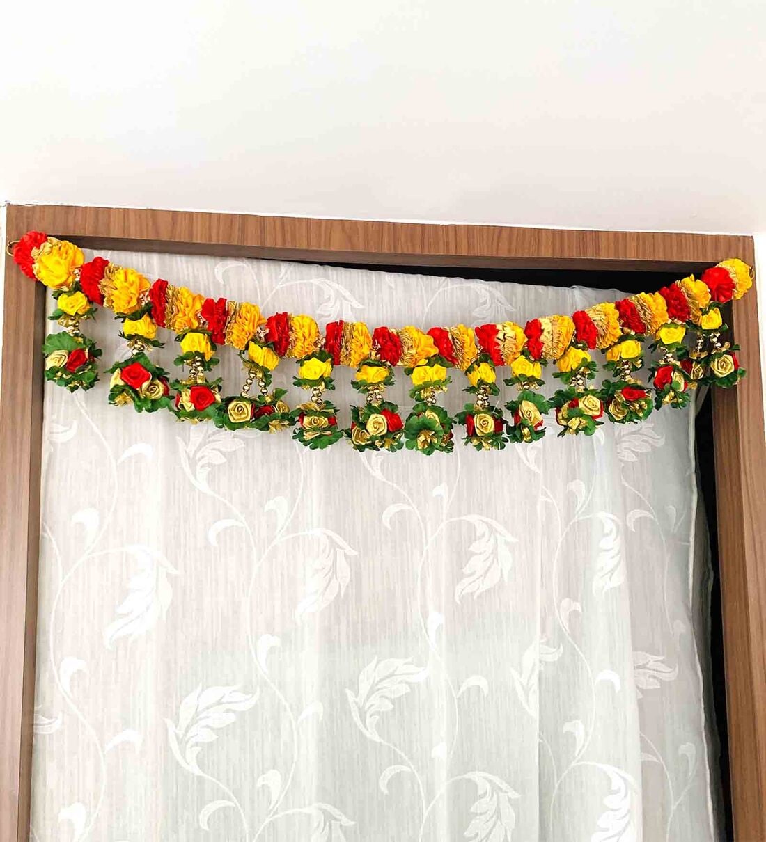 Buy Multicoloured Rose Flower Lace Toran by Suriti The culture shop at ...