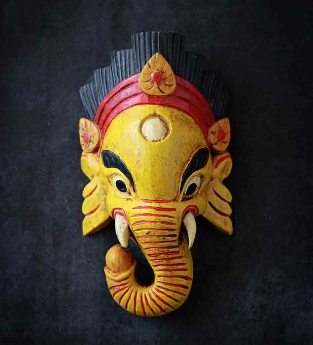 Buy Multicoloured Wooden Xena Himalayan Ganesha Mask at 32% OFF by ...