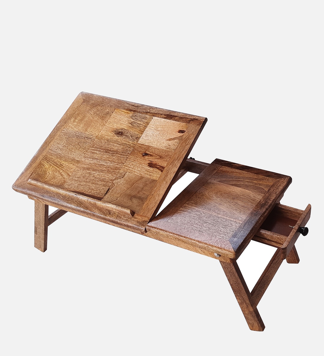 Buy Solid Wood Portable Table in Natural Finish by Badiwal Interio ...