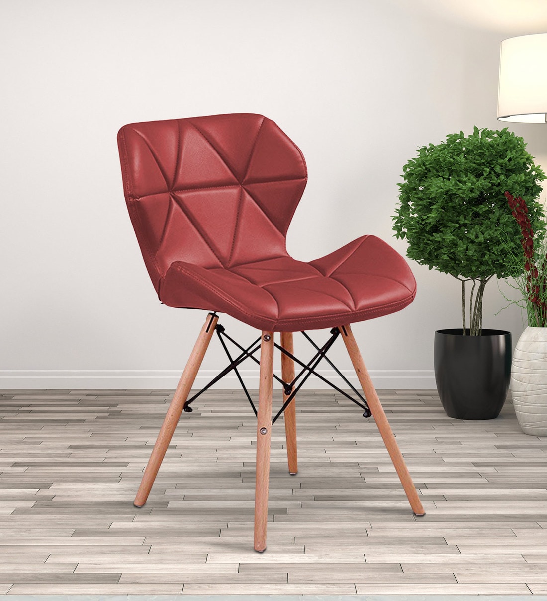 Buy Brio Modern Iconic Chair in Maroon Colour at 30% OFF by Workspace ...