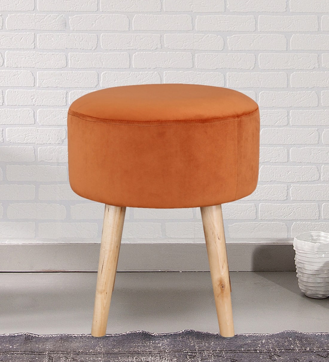 Buy Murf Seating Stool in Rust Colour at 59% OFF by HomeTown | Pepperfry