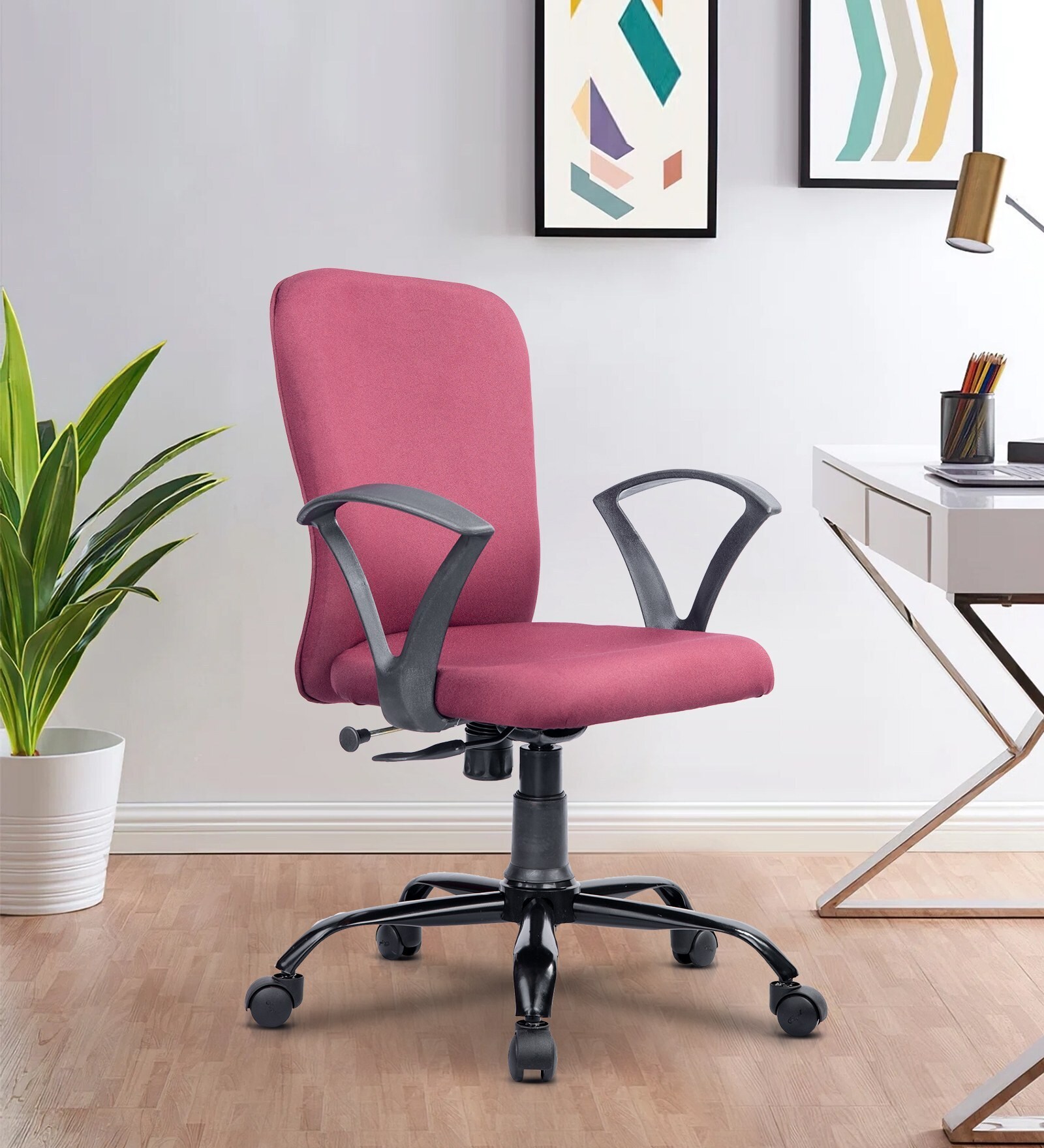 Buy Muffin Fabric Executive Chair In Maroon Colour at 47% OFF by ...