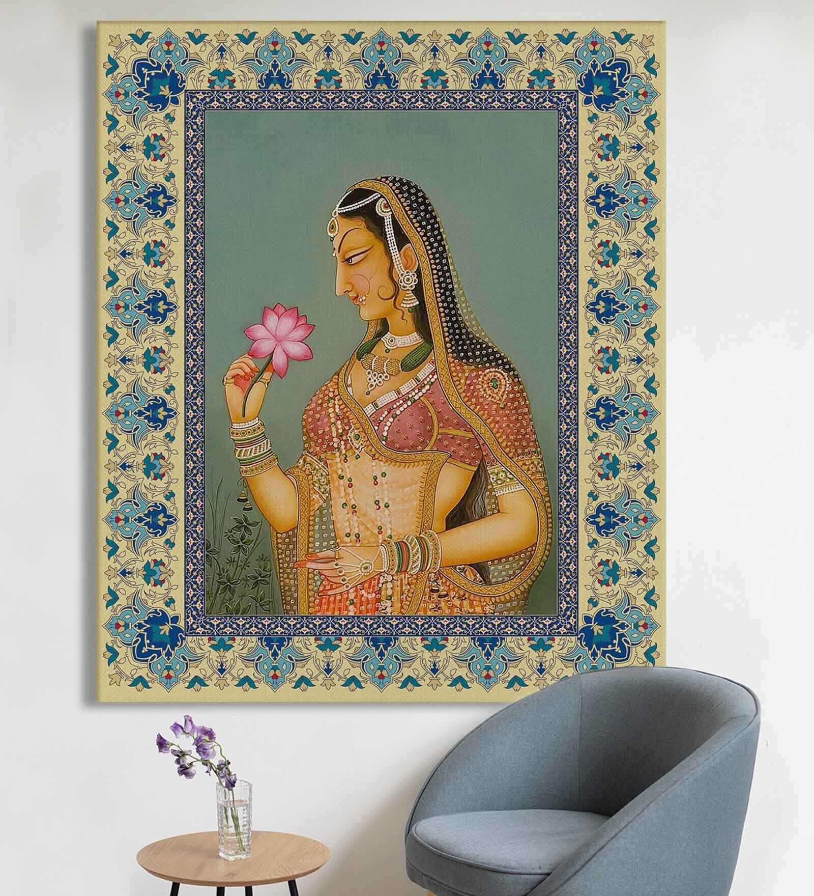 Buy Mughal Art Canvas Print Stretched Frame (36X36 Inch) at 46% OFF by ...