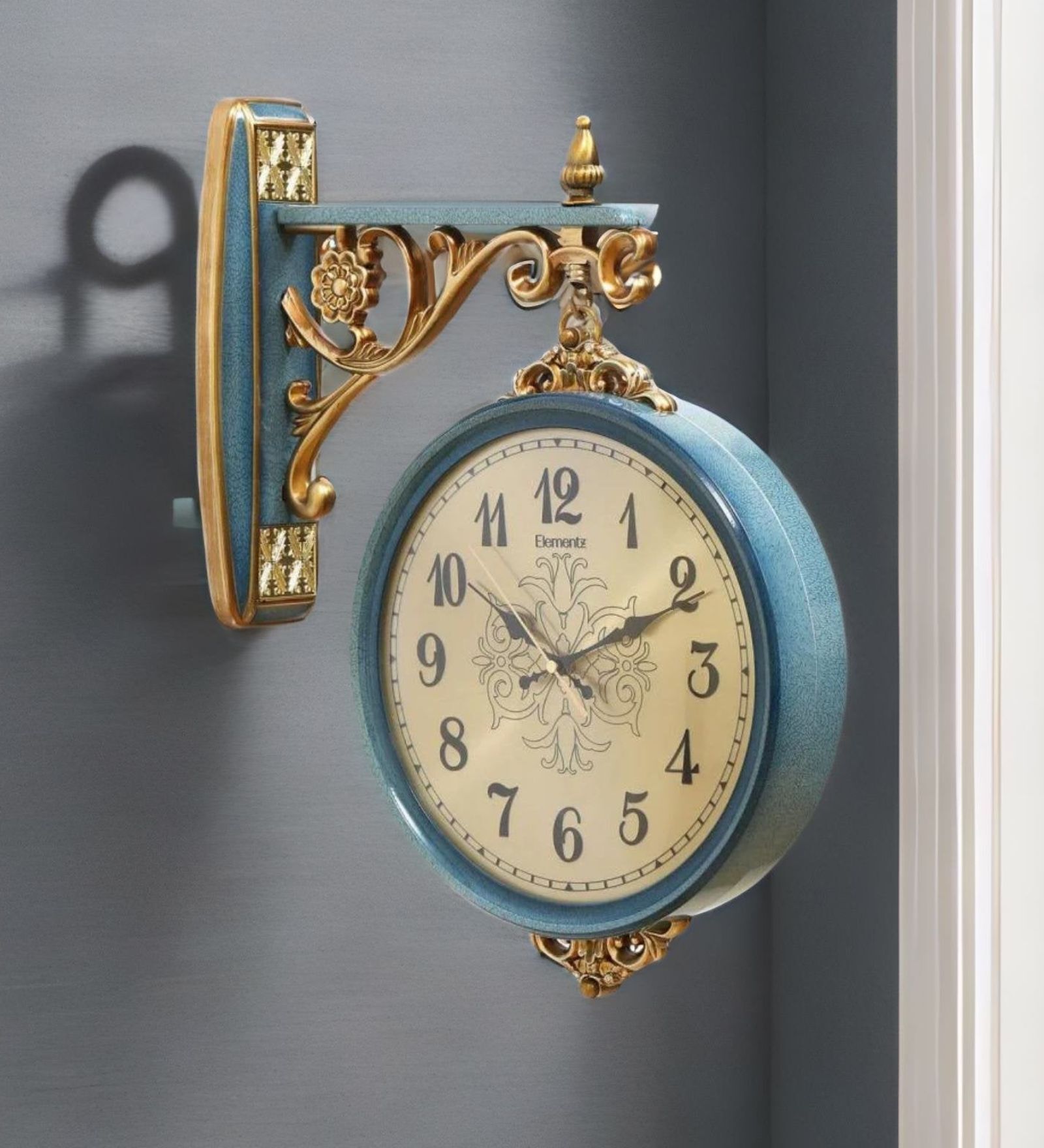 Buy Mughal Blue Plastic Station Clock at 19% OFF by @home | Pepperfry
