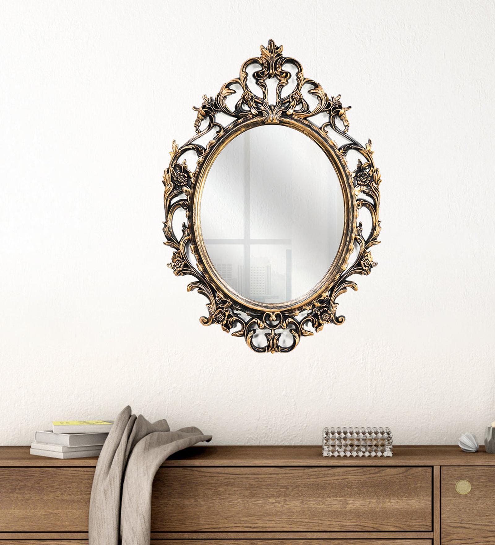 Buy Mughal Brown & Gold Plastic Decorative Mirror by @home at 67% OFF ...