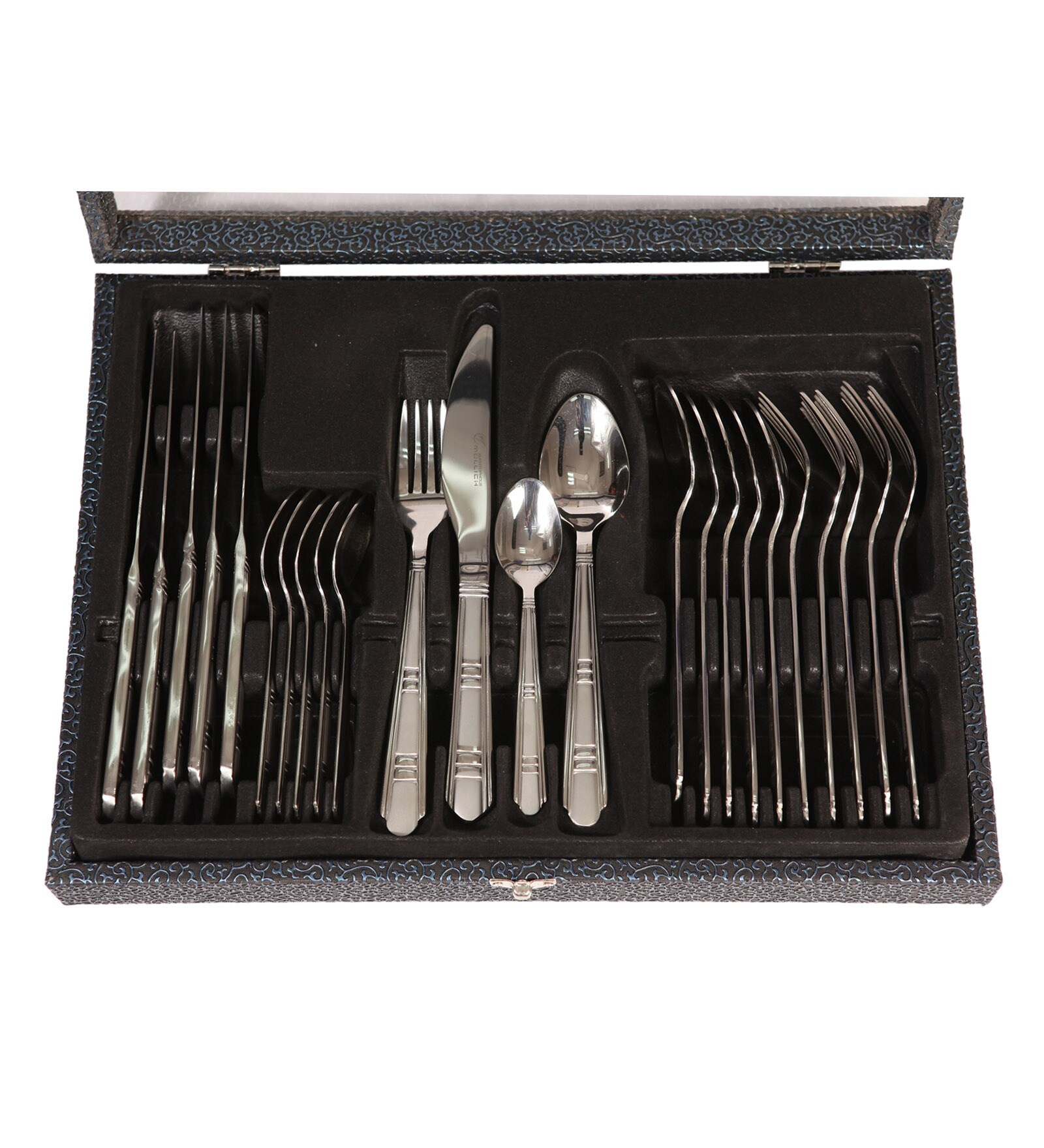 Buy Mullich Miracle Silver Steel Cutlery Set - Set of 24 Online ...