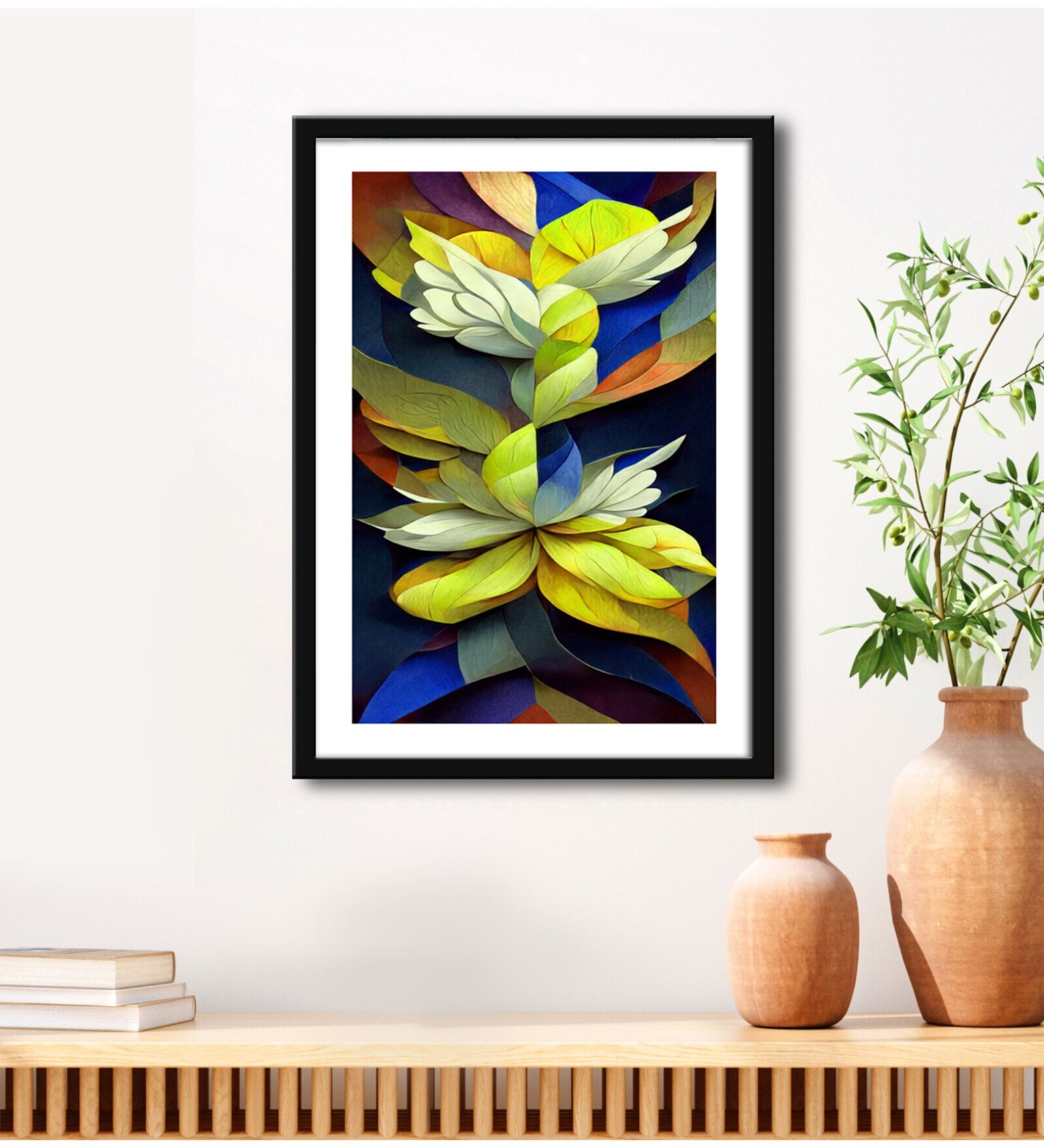 Buy Floral Multicolour Vinyl Painting at 32% OFF by 999Store | Pepperfry
