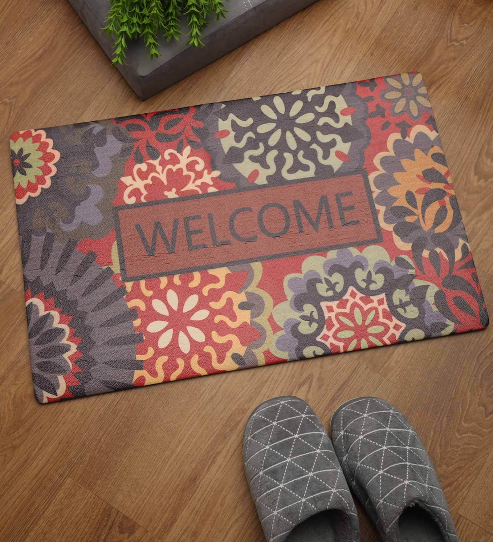 Buy Multicolor Slogan PVC 16 x 24 Inches Anti Skid Door Mat at 62% OFF ...