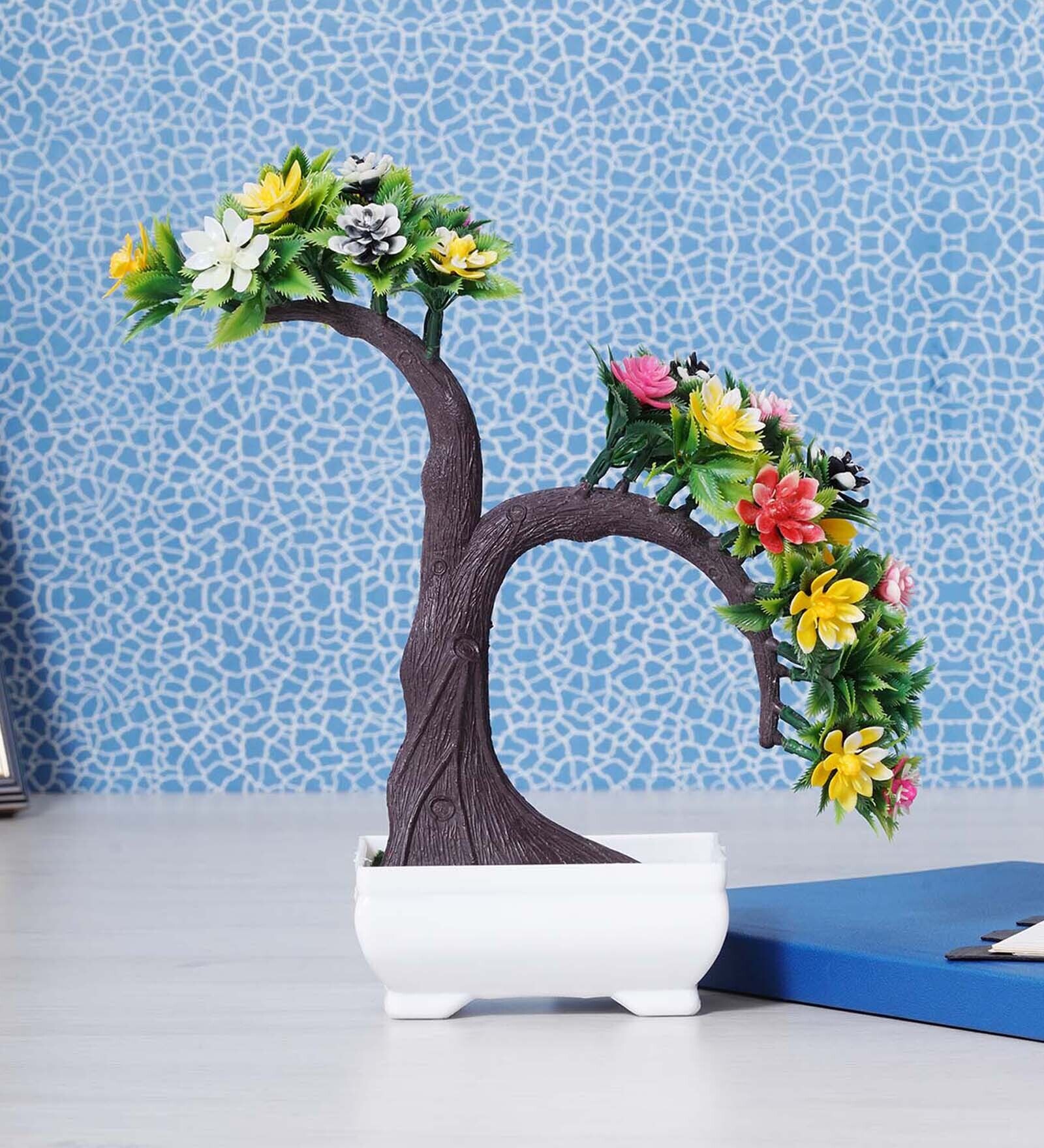 Buy Fabric And Plastic Multicolor With Pot Artificial Plant at 29% OFF ...