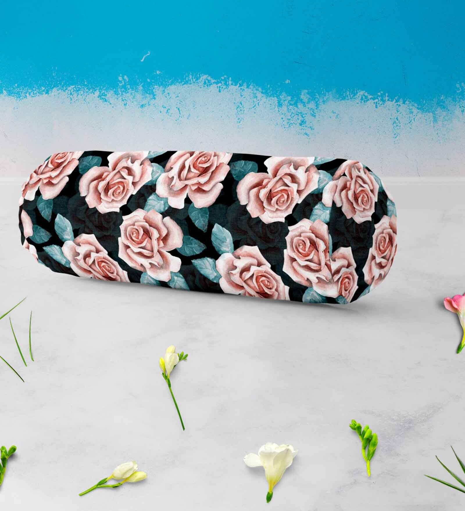 Buy Multicolor Canvas Printed 24x9 Inches Bolster Covers (Pack of 2 ...