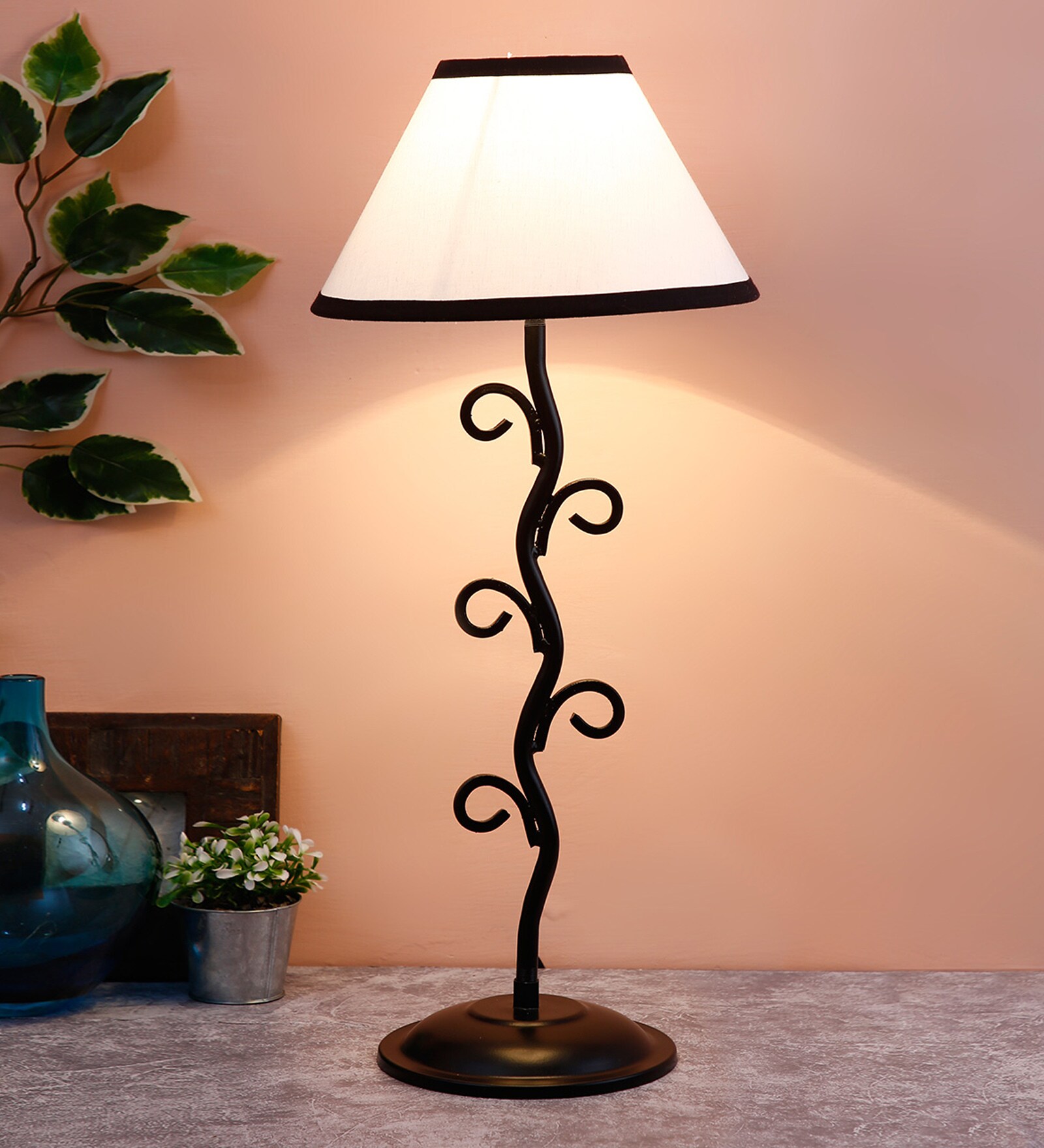 Buy Multicolor Cotton Abstract Table lamp at 6% OFF by New Era | Pepperfry