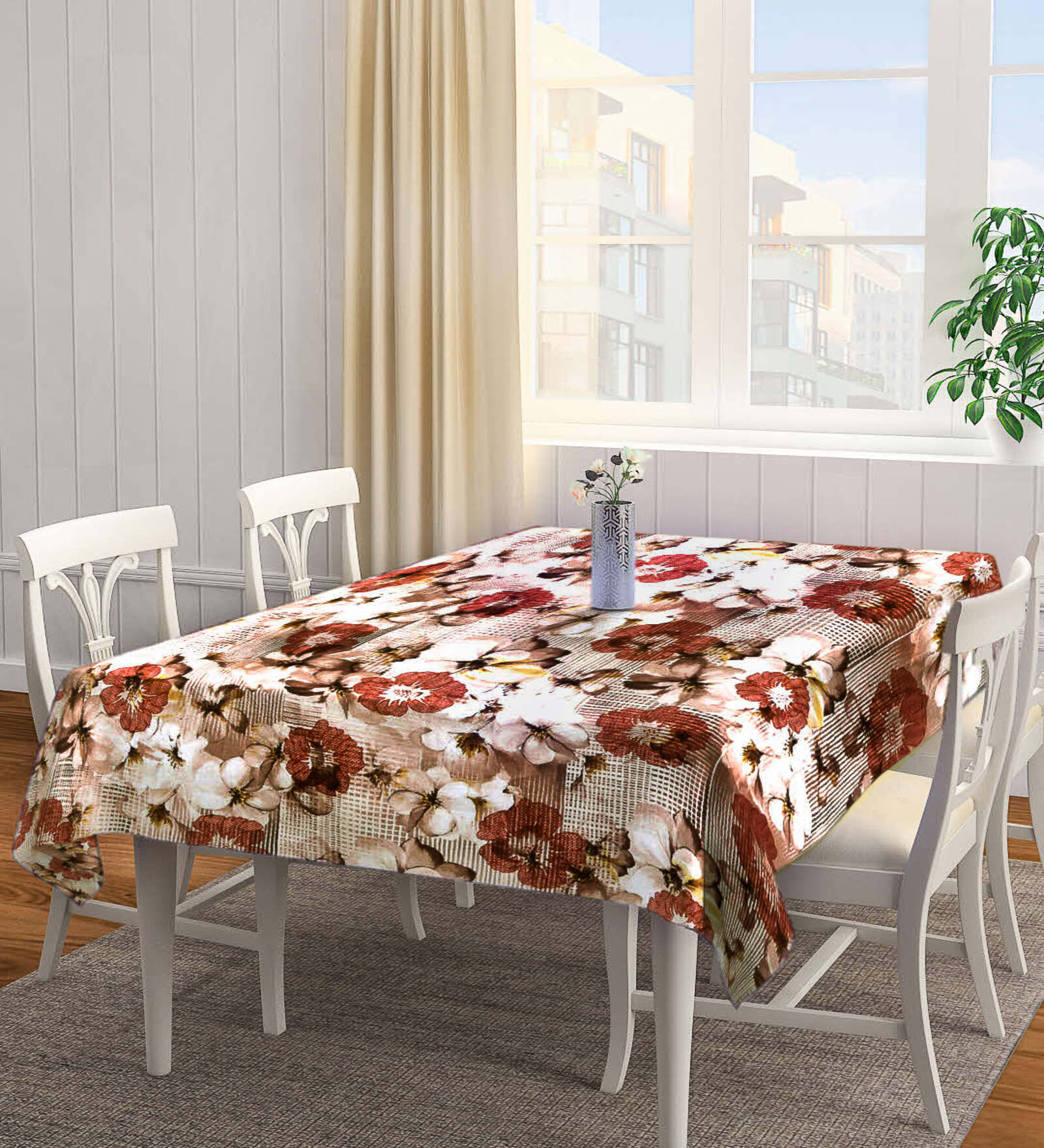 Buy Azalea (72x52) Multicolor Cotton Blend Table Cloth at 70% OFF by ...