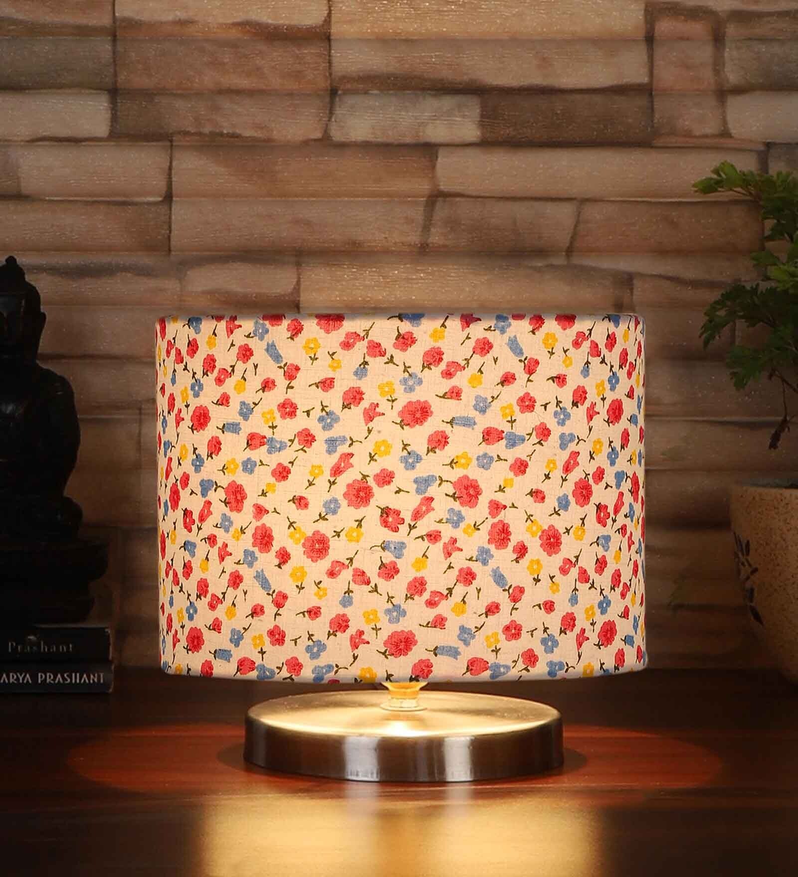 Buy Multicolor Cotton table lamp with Steel Base -31 at 57% OFF by New ...