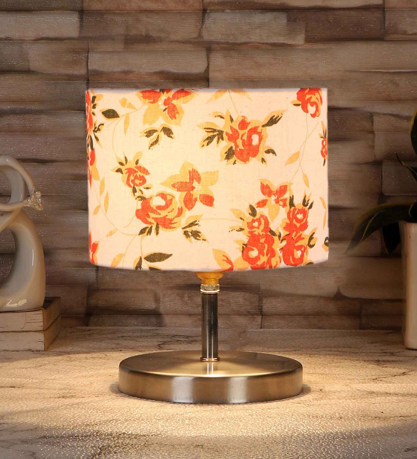Buy Multicolor Cotton table lamp with Steel Base -69 at 53% OFF by New ...