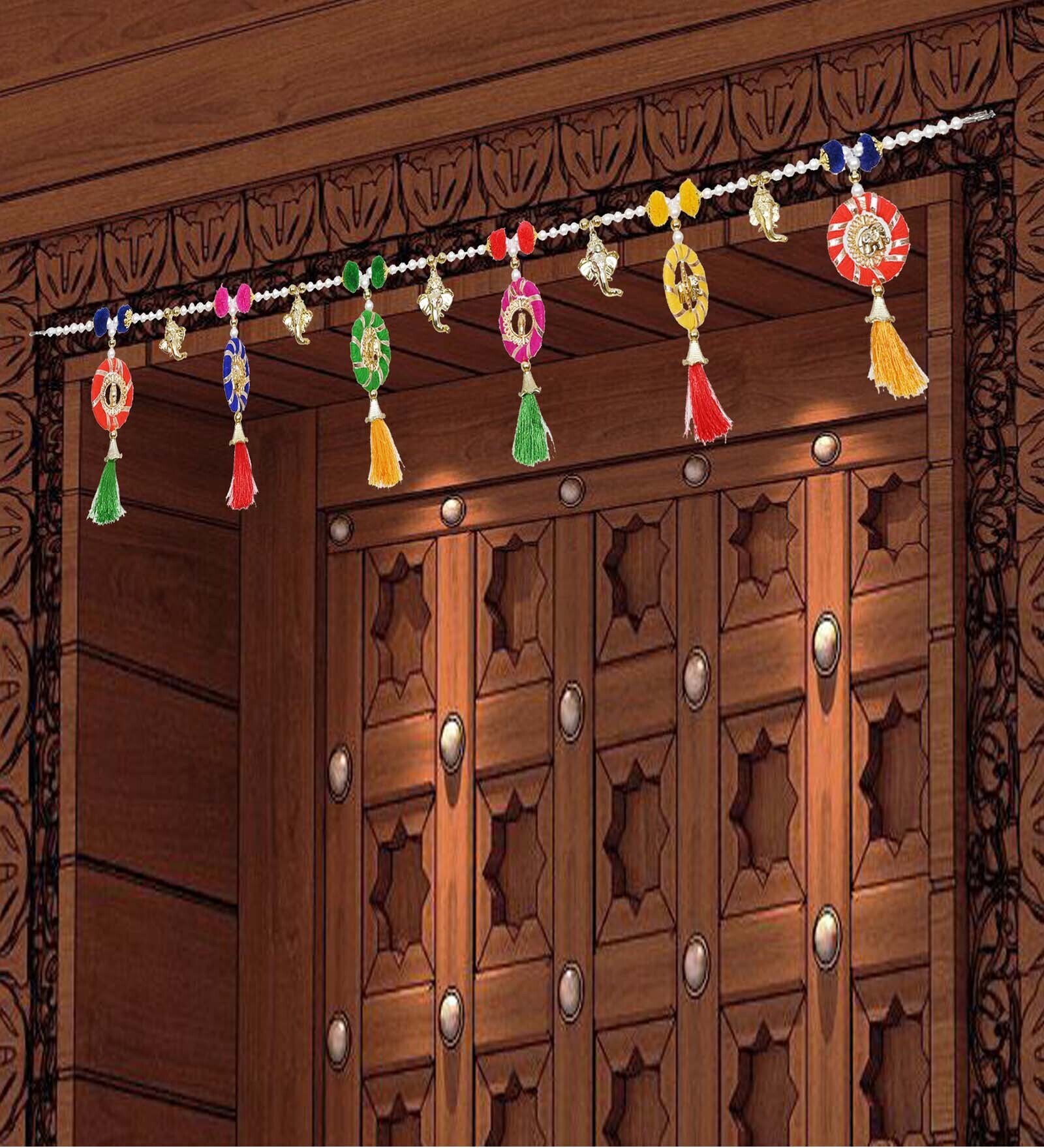 Buy Multicolor Fabric Ganesha Fancy Toran by Craftvatika at 20% OFF by ...