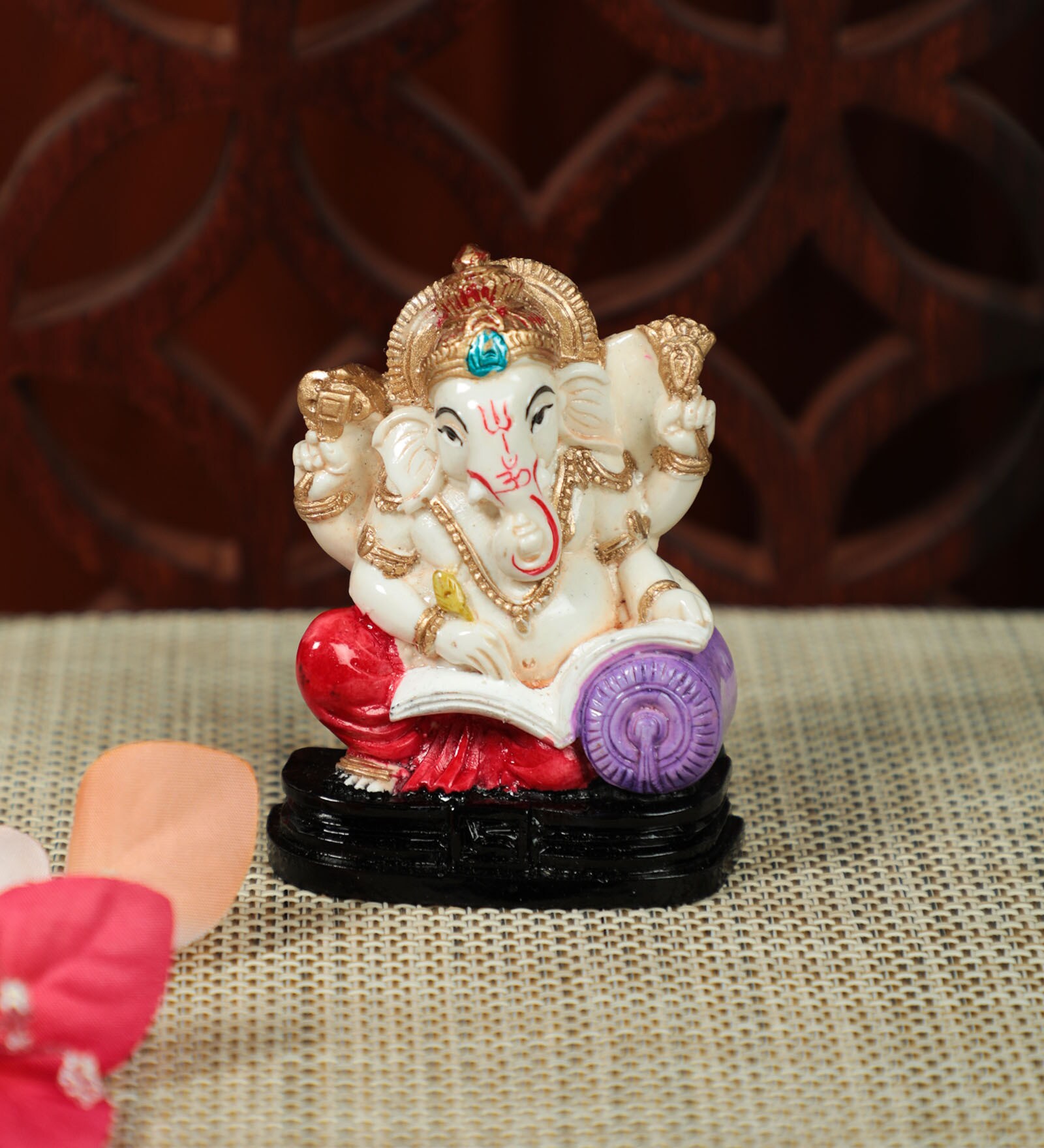 Buy Multicolor Fiber Bal Ganesha with Book Idol by Karigaari India ...