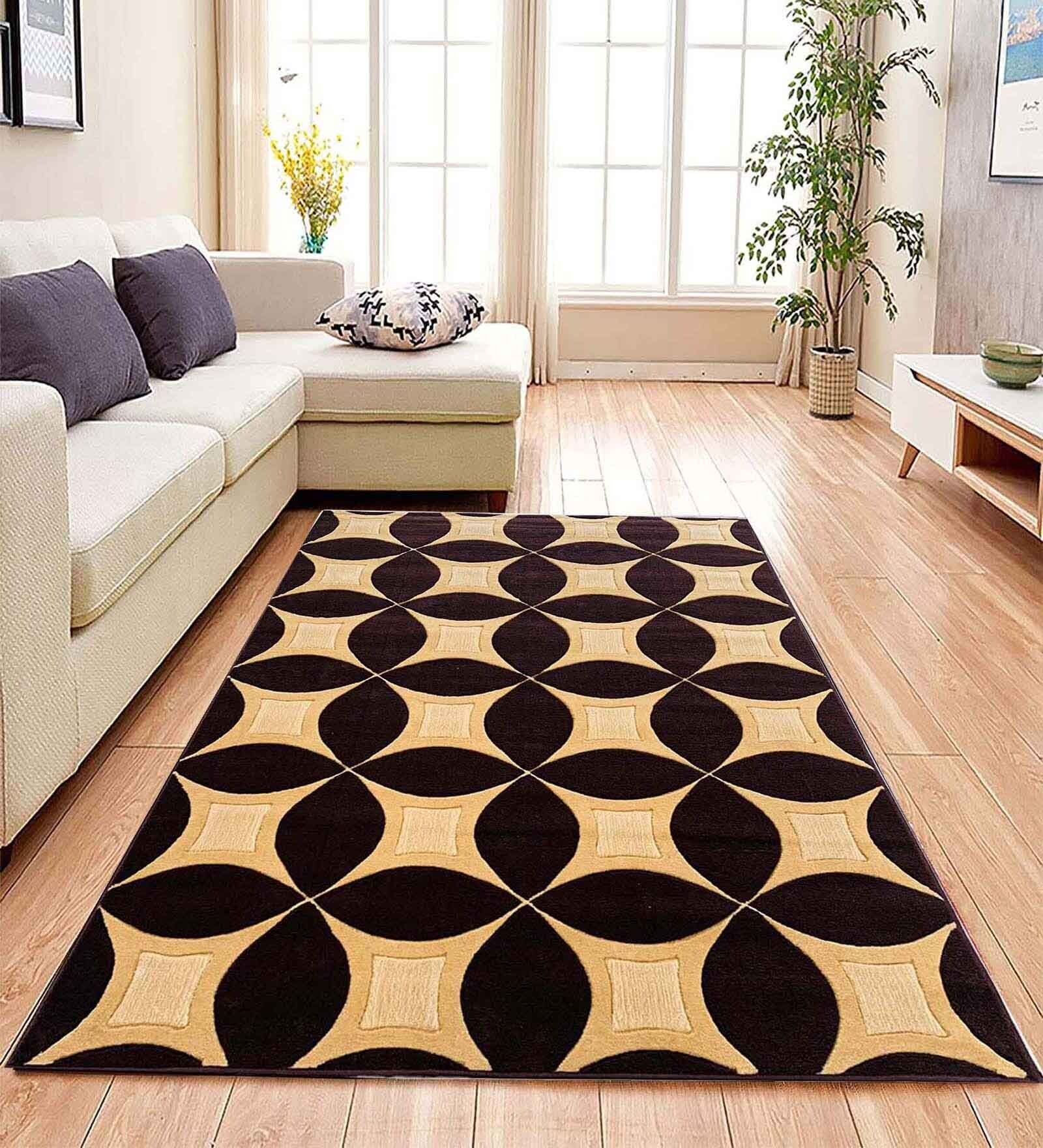 Buy Multicolor Geometric Acrylic 5 ft X 7 ft Machine Made Carpet at 22% ...