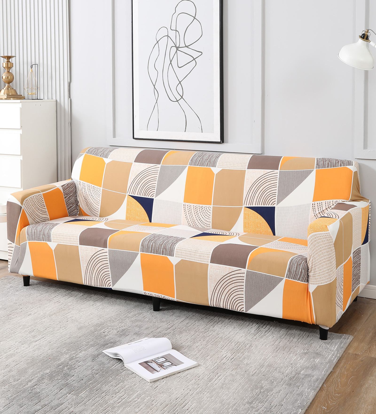 Buy Multicolor Geometric Polyester 4 Seater Sofa Cover at 38% OFF by ...