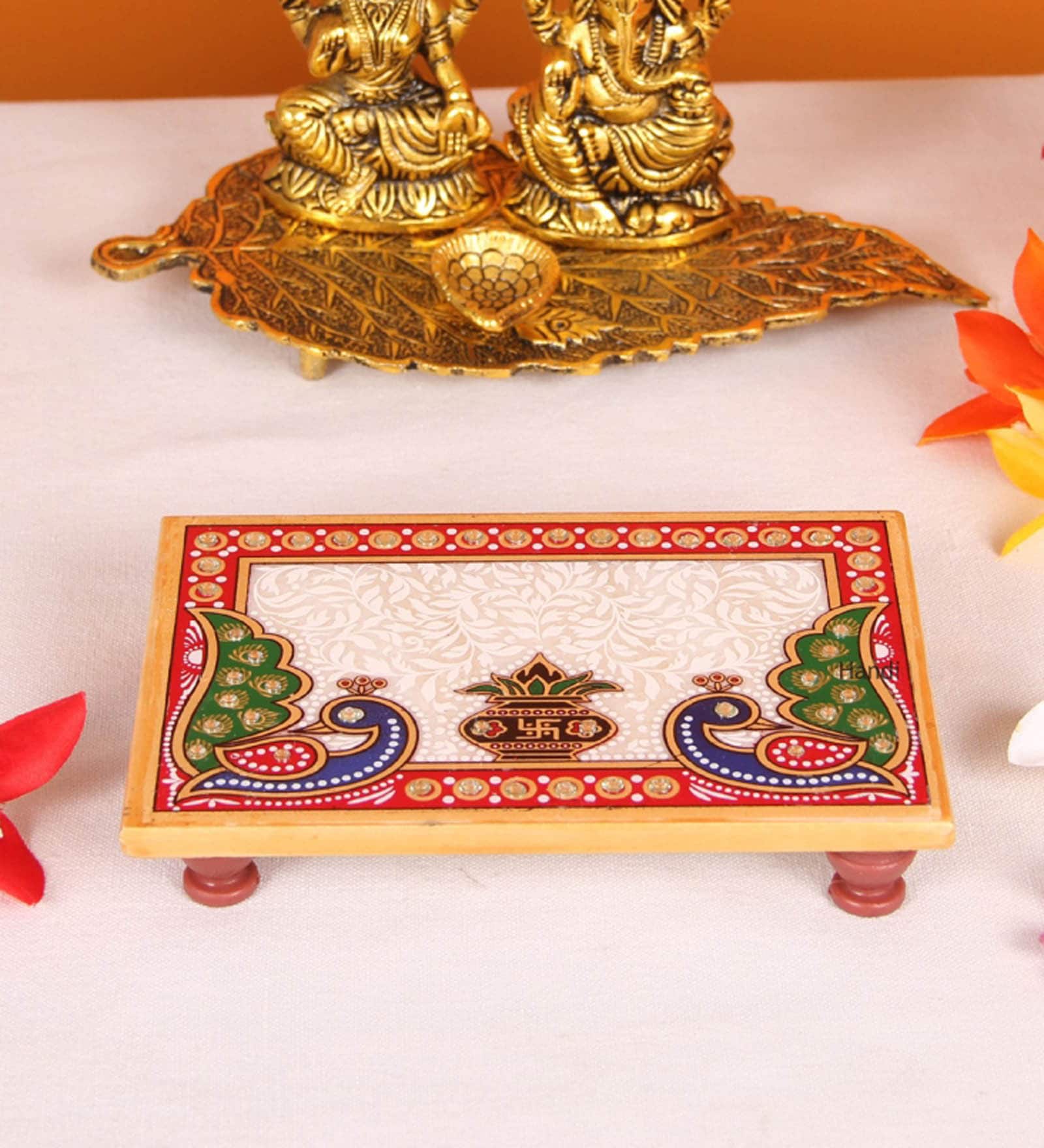 Buy Marble Multicolor Chowkies at 29% OFF by Handicrafts Paradise ...