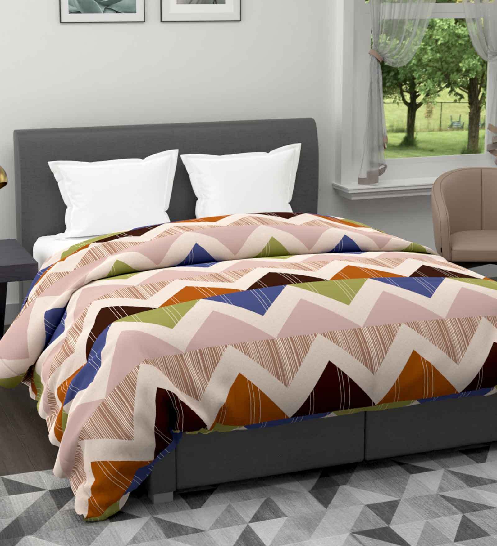 Buy Multicolor Microfiber 120 AC Room Double Bed Comforter by BIANCA at ...