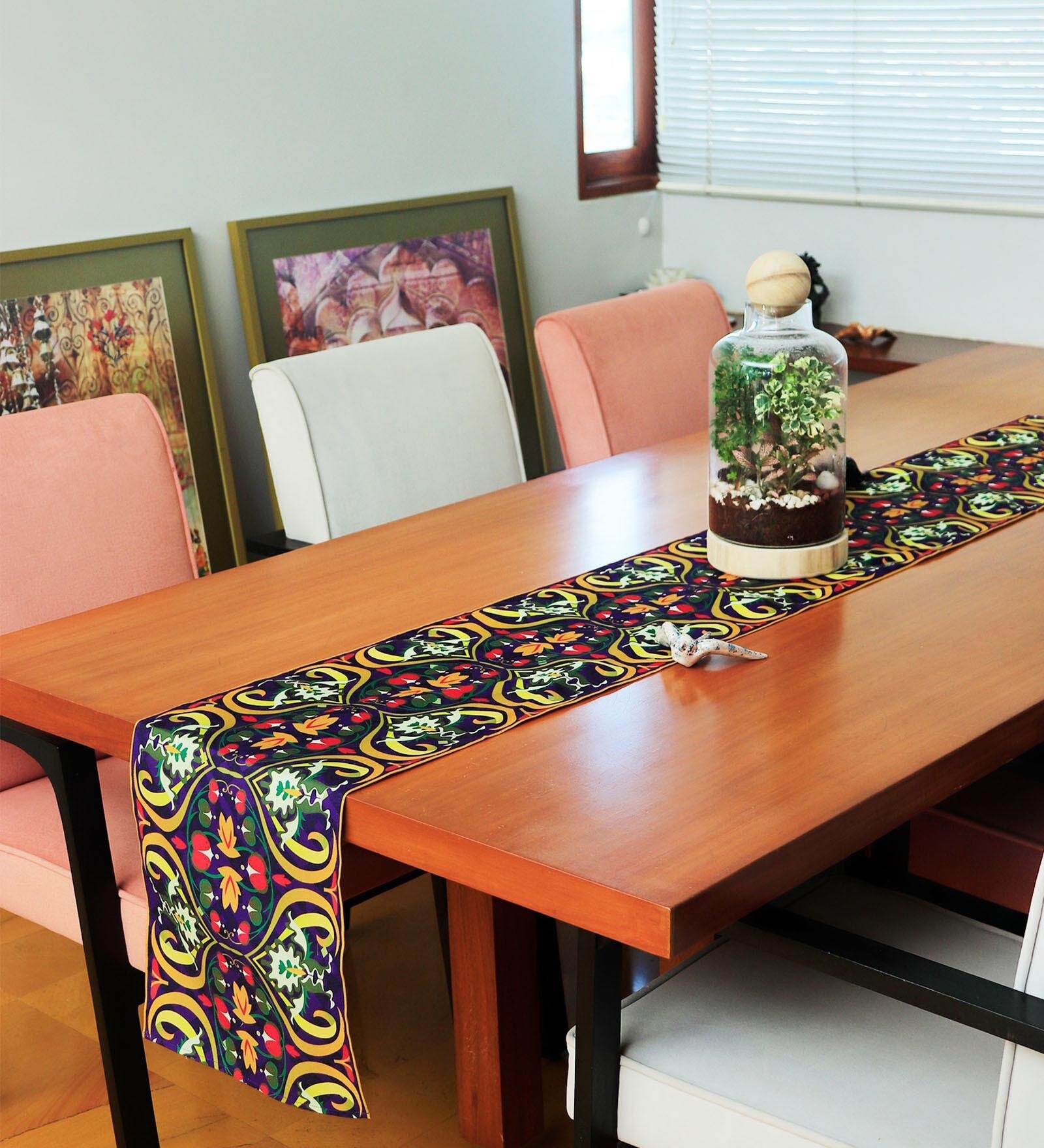 Buy Multicolor Polyester Abstract 12x84 Inches Table Runner by Zeba at ...