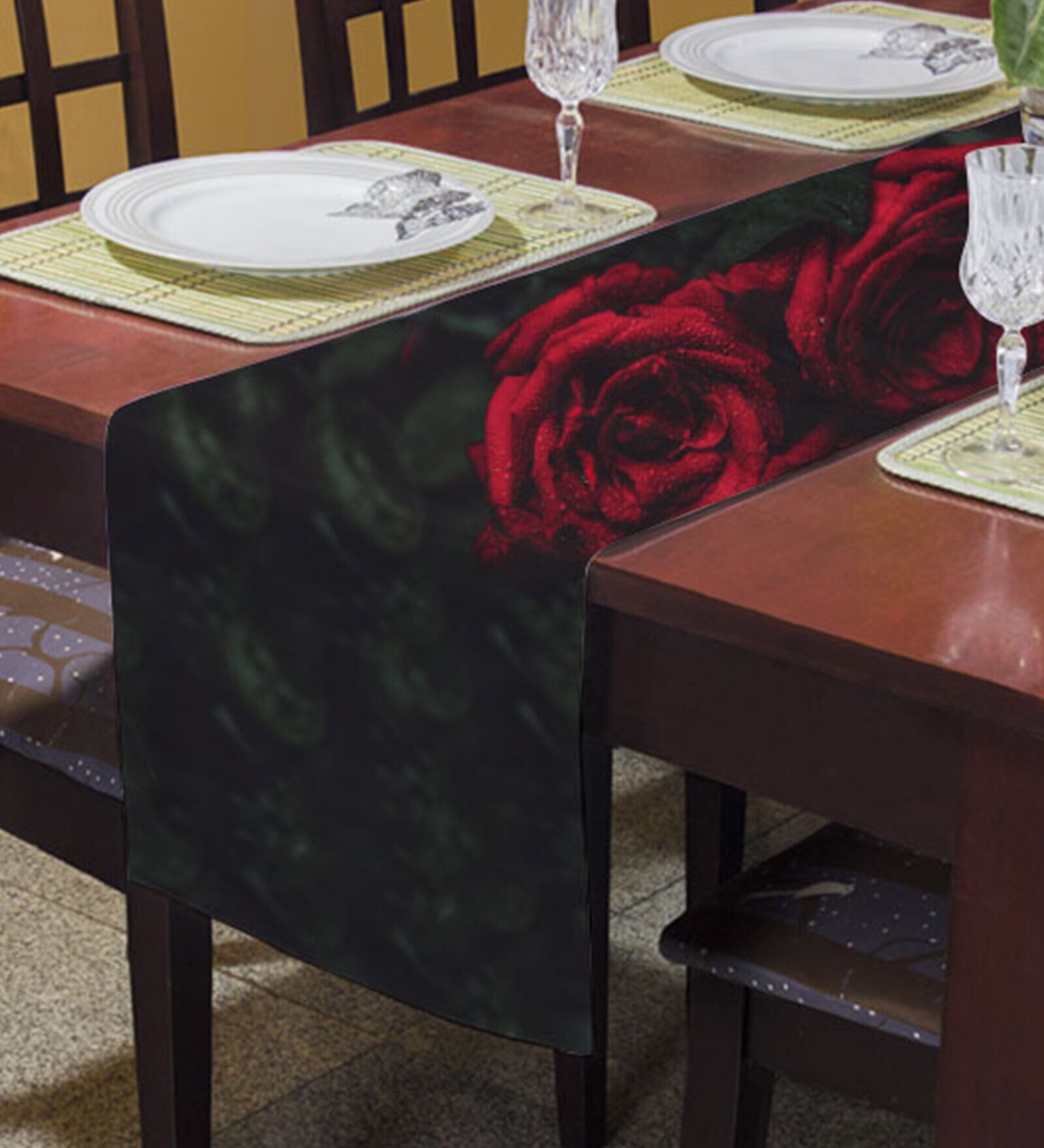 Buy Spur (13x72) Black & Red Polyester Table Runner at 20% OFF by Right ...