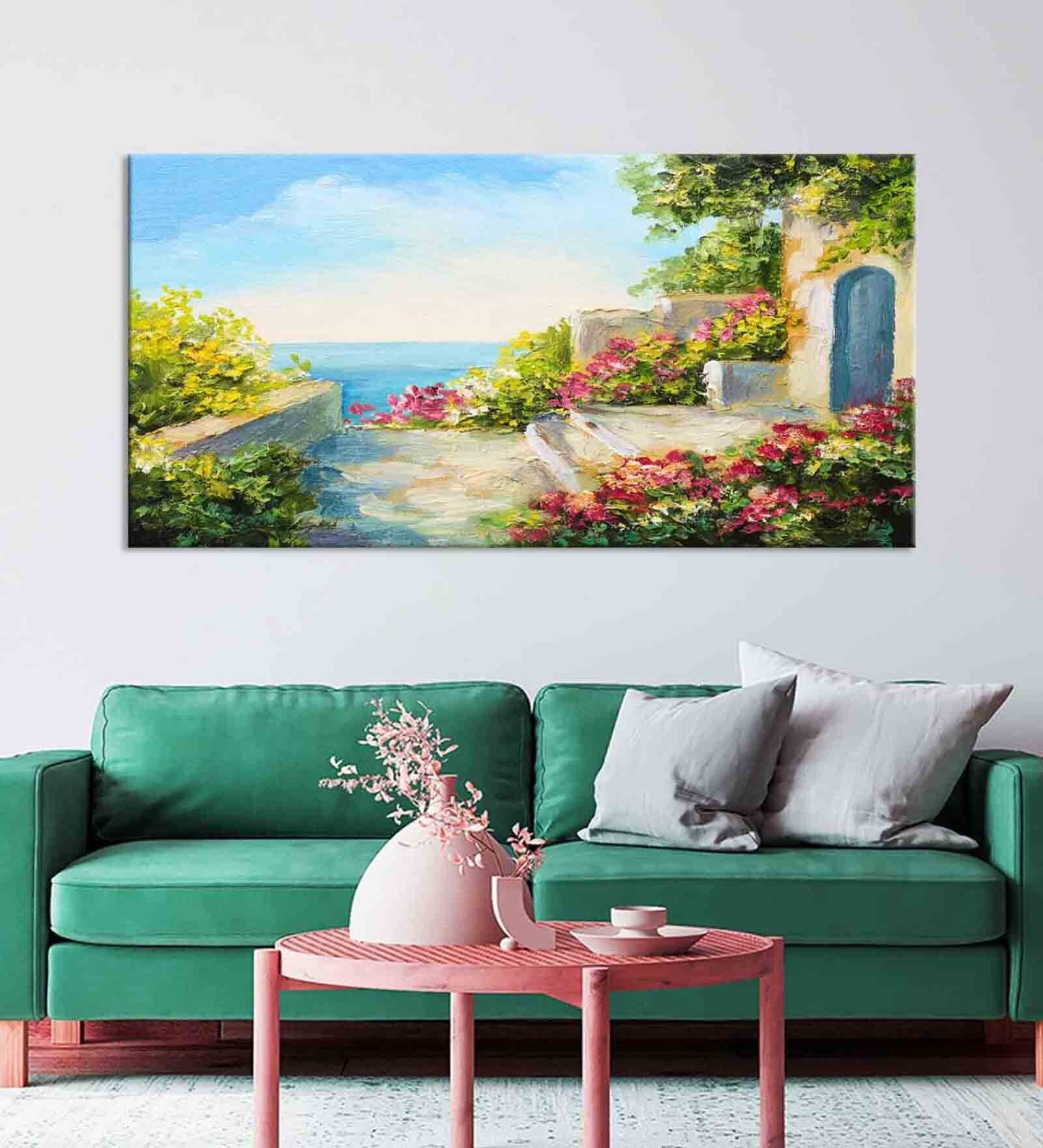 Buy The Sacred Pictures Work Multicolor Canvas Framed Spiritual Art ...