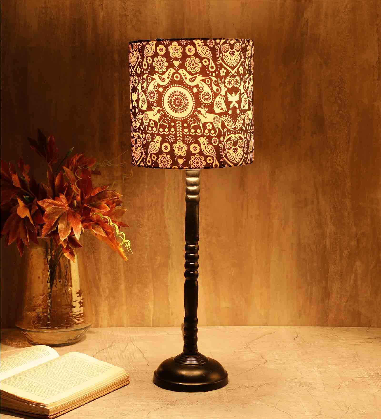 Buy Nassau Multicolour Fabric Shade Night Lamp With Metal Base at 24% ...
