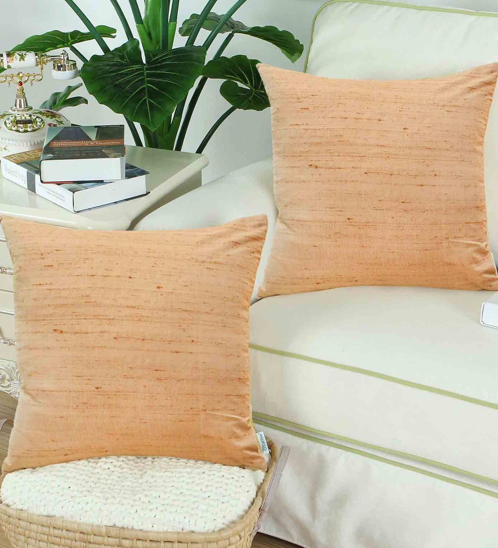 Buy Multicolor Silk 18 X 18 Inches Set of 2 Cusion Covers by R Home at ...