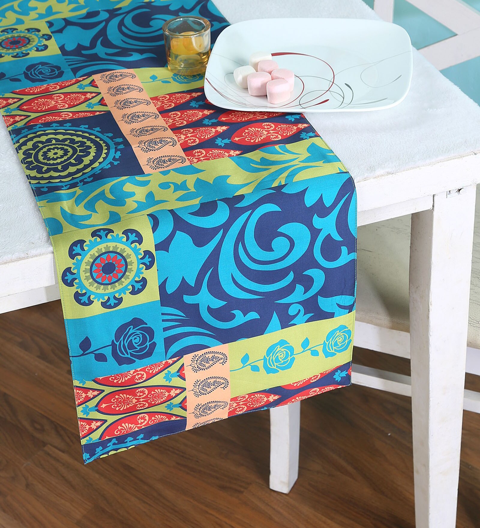 Buy Theo (54x14) Light Blue Silk Table Runner at 46% OFF by M K ...